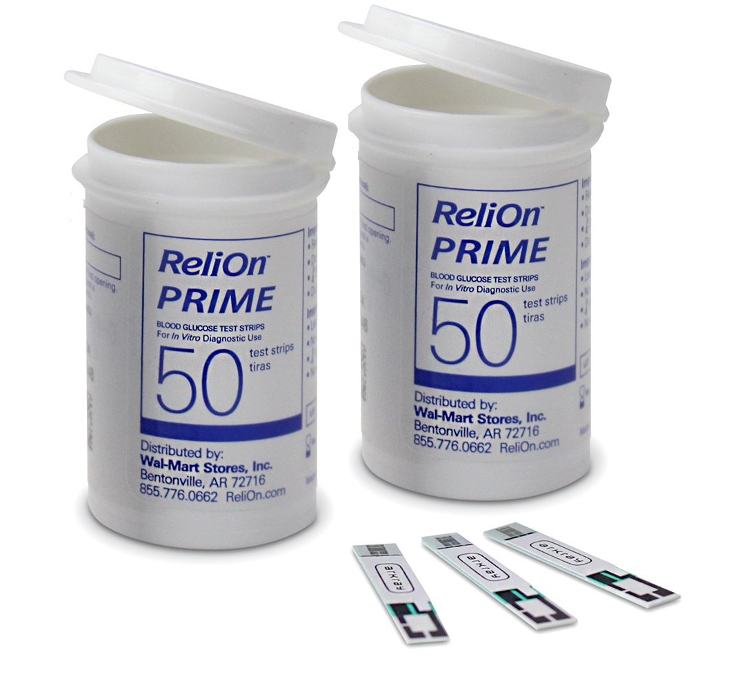 ReliOn Prime Blood Glucose Test Strips, 100 Ct