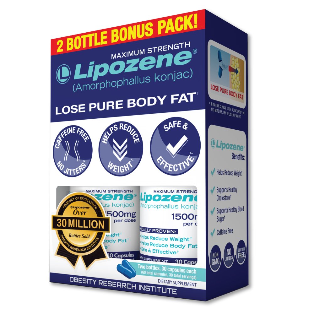 Lipozene Amorphophallus Konjac Maximum Strength Diet Pills, 60Ct