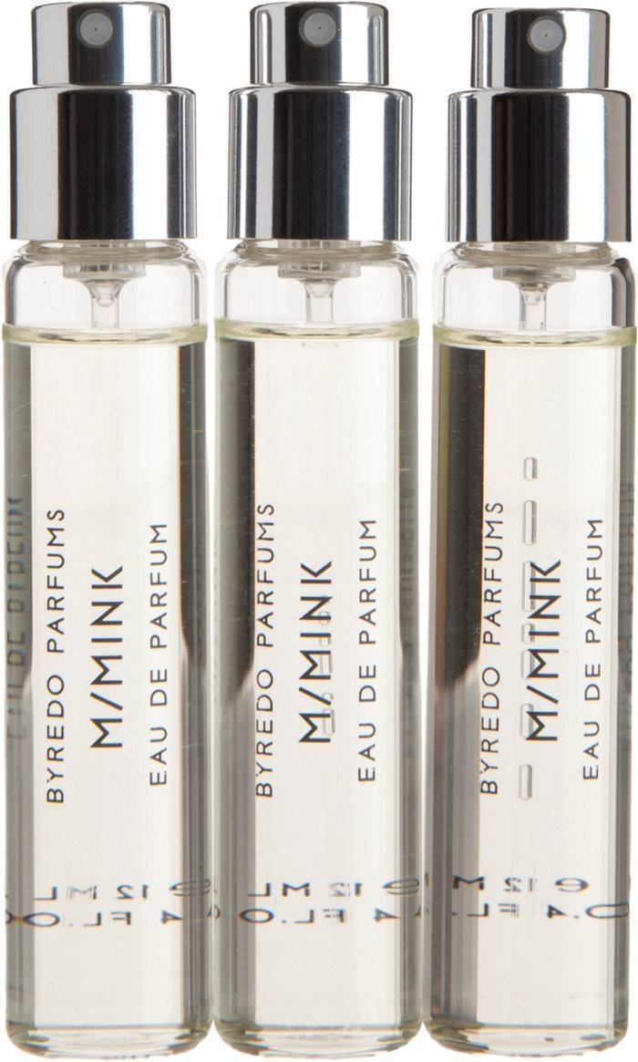 BYREDO PARFUMS M/MINK EDP TRAVEL PURSE SPRAY SET 3 X 0.4OZ/12ML=1.2OZ ...