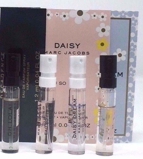 MARC JACOBS 4 VIAL SAMPLE SET .04OZ: DAISY + EAU SO FRESH + DREAM ...