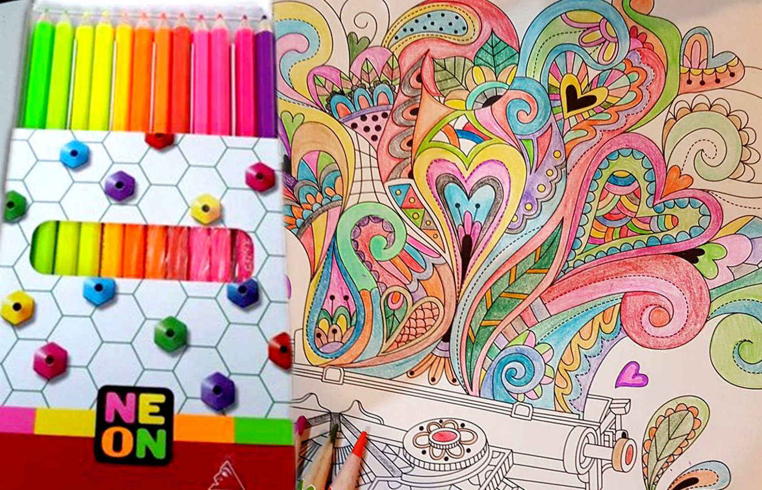 COLLEEN NEON SET PENCILS 12 COLOR KID ART DRAWING NON-TOXIC+FREE SHIP.