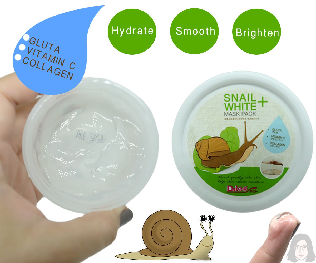 SNAIL WHITE MASK PACK MOISTURE RELAX SKIN ANTI-AGING WITH VITAMIN C ...