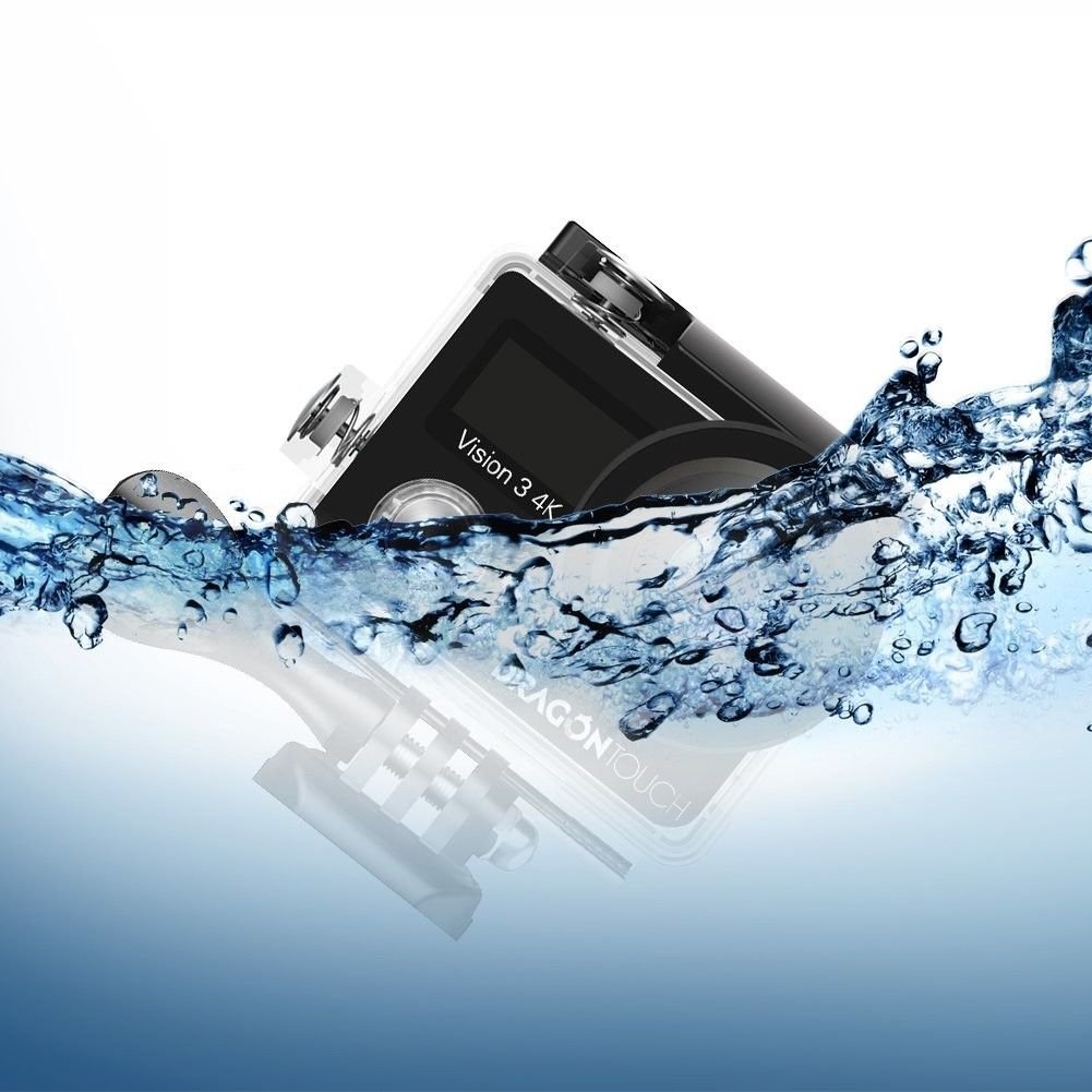 Dragon Touch Vision 3 4K Sports Action Camera Ultra HD 30m Underwater ...