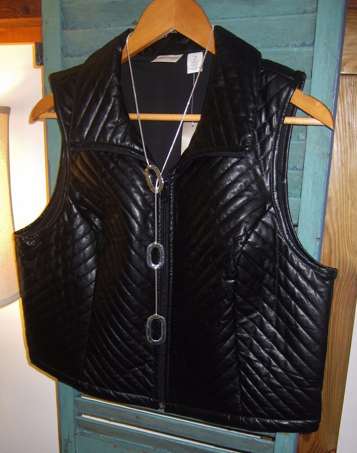 NWT CHICO'S ZENERGY BLACK VALENCIA QUILTED ZIP VEST, 2 M/L 12/14 ...