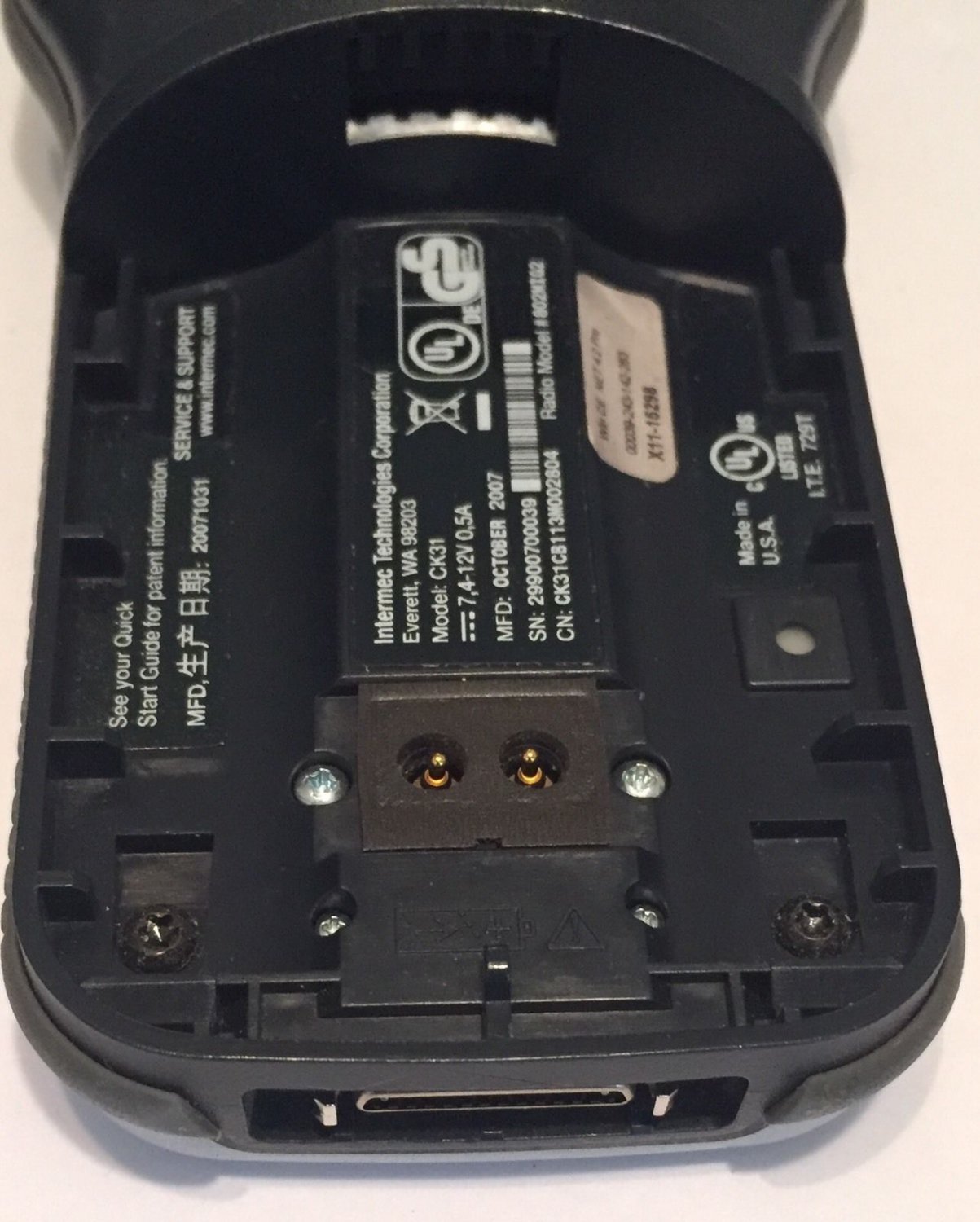 Intermec CK31 Long Range Scanner Terminal CK31CB113M002804 Radio Model ...