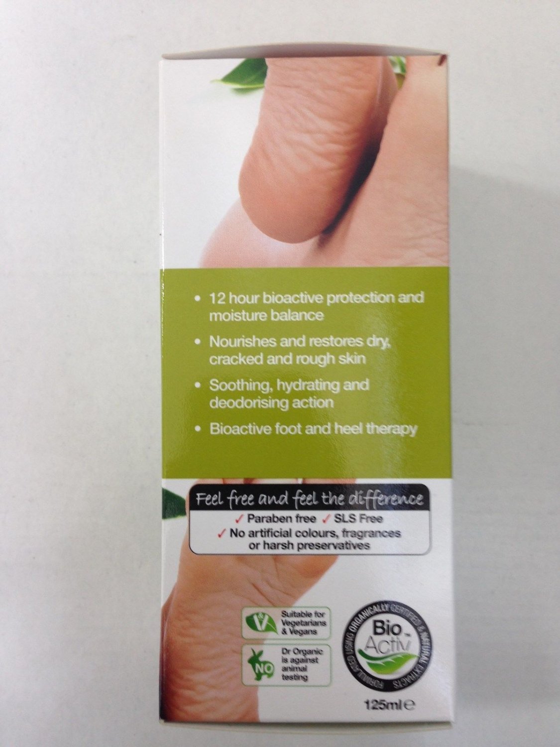 Dr Organic Virgin Olive Oil Foot and Heel Cream for dry cracked Feet.125ml