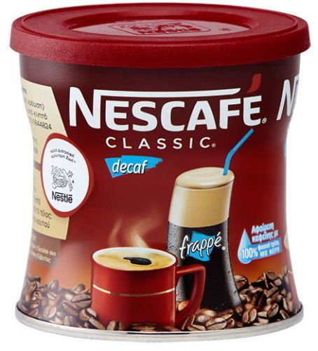 GREEK NESCAFE CLASSIC FRAPPE INSTANT DECAF COFFEE 50gr COLD OR HOT COFFEE