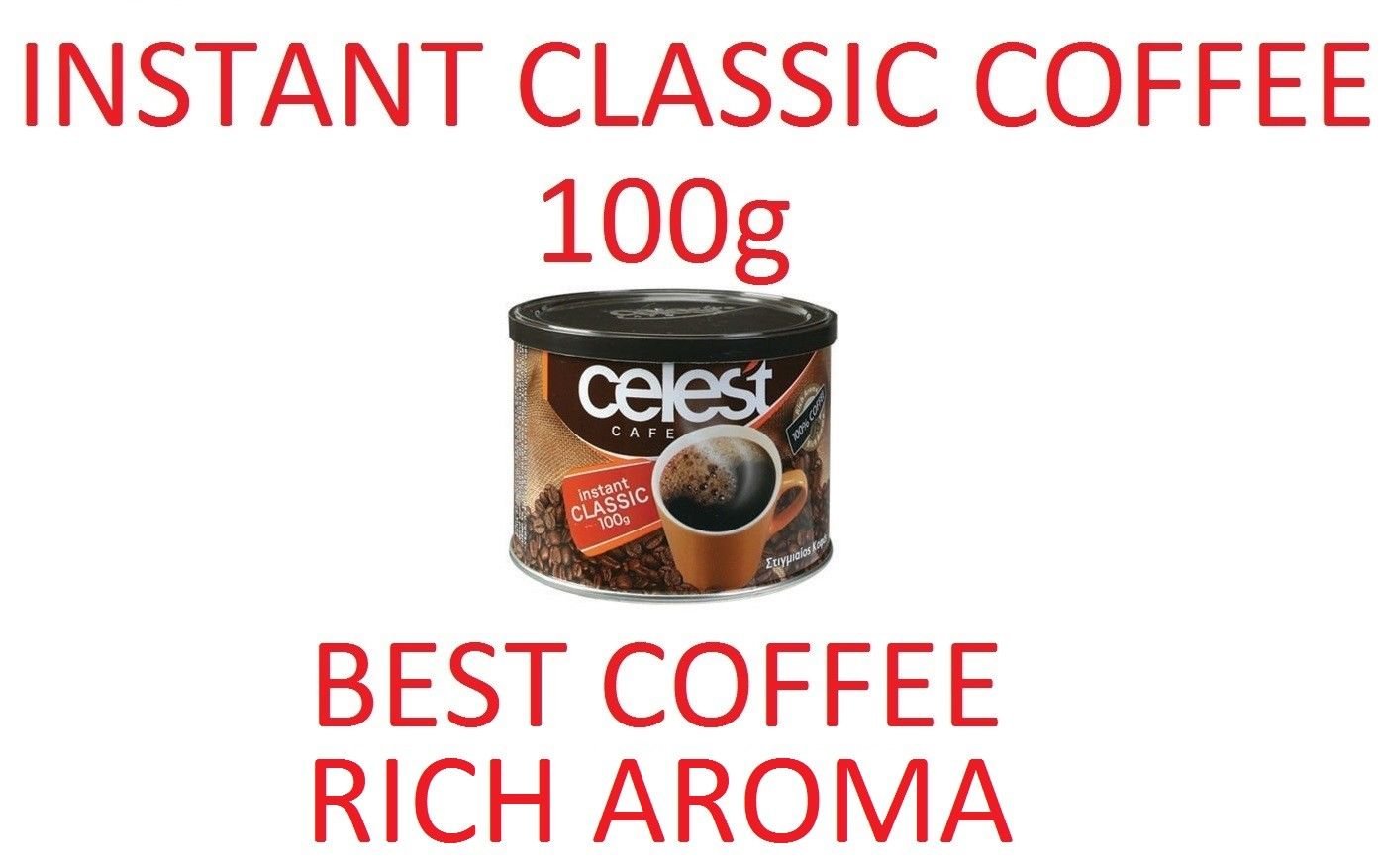 CELEST RICH AROMA Coffee Instant Hot / Cold Cyprus Greek Frappe - 1 ...