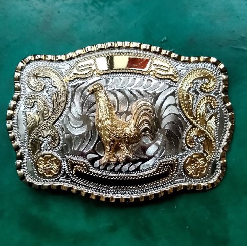 Big Size Lace Gold Chicken Cowboy Metal Belt Buckle For Men's Jeans ...