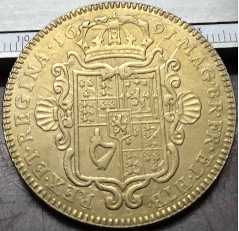 1691 England 5 Guineas Copy Coin
