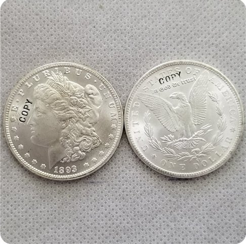 USA 1893-CC UNC Morgan Dollar Copy Coin