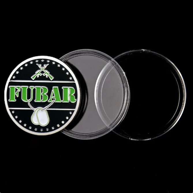 US Army Comrade Sniper Fubar Sanfu Silver Plated Coin Commemorative Mili