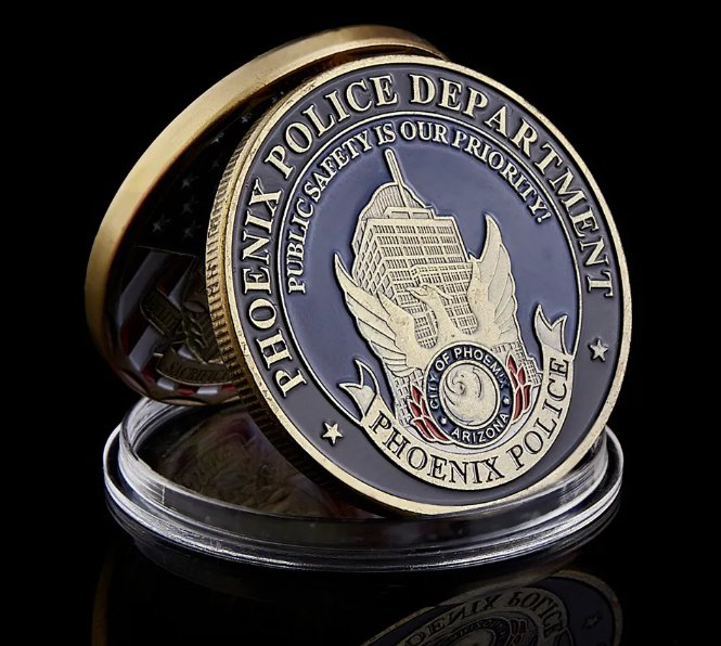 American Saint Michael Phoenix Police Department Coin Bronze Token ...