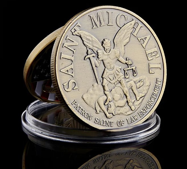 American Saint Michael Phoenix Police Department Coin Bronze Token ...