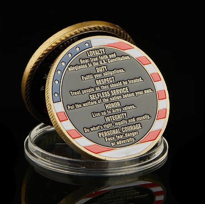 US Army Core Values Loyalty Duty Respect Selfless Service Honor ...