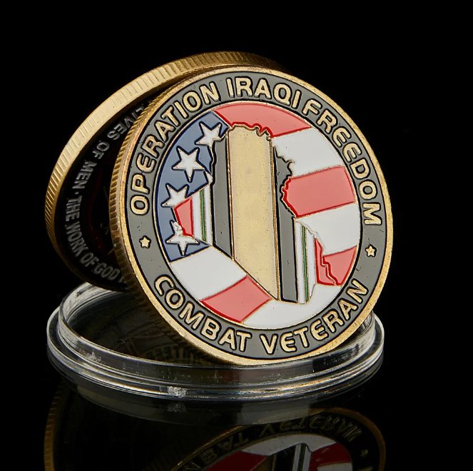 USA MIlitary Challenge Operation Iraqi Freedom Combat Veteran Souvenir ...