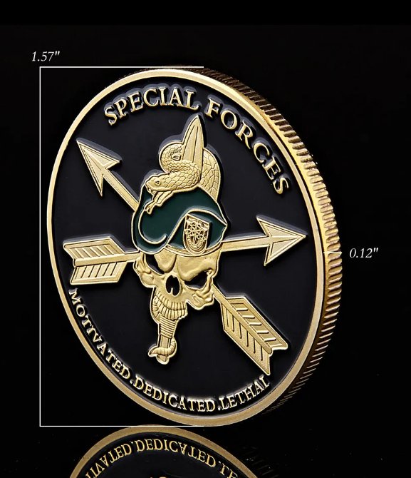 nited States Army Special Forces Challenge Coin USA Green Berets Liberty Fr