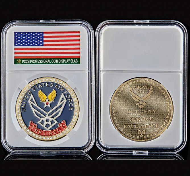 USA Emblem Core Values Air Force Retired Integrity Service Excellence ...