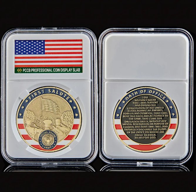 USA Value Military Challenge Coin Army Oath Of Office First Salute US ...