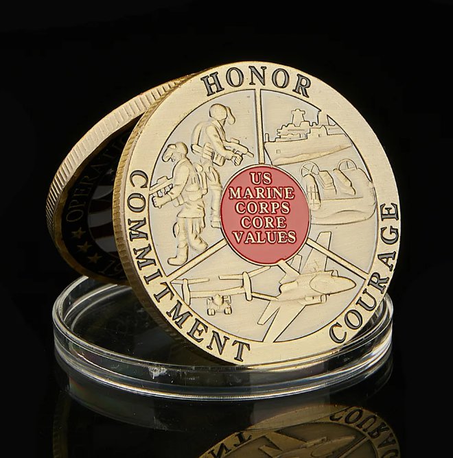 USA Challenge Coin Core Value Honor Courage Commitment Medal Token ...