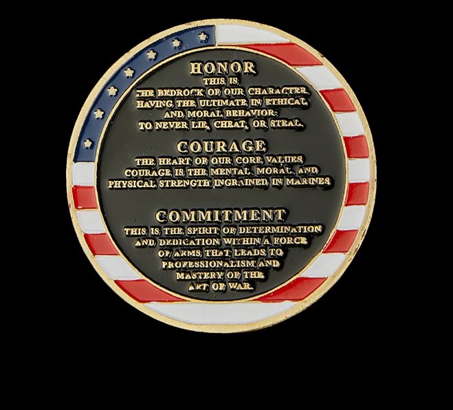 USA Challenge Coin Core Value Honor Courage Commitment Medal Token Military Coin
