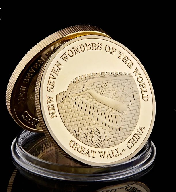 2007 New Seven Wonders of The World China Great Wall Gold Plated ...
