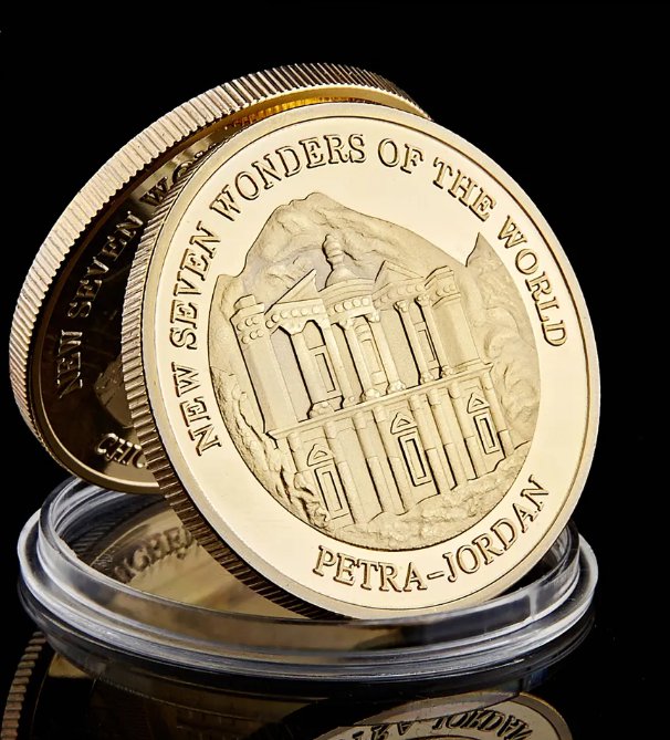 2007 Petra Jordan New Seven Wonders of The World Gold Plated ...