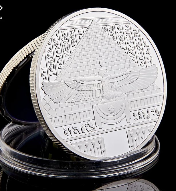 Ancient Egyptian Pyramids Sphinx Silver Plated Collectibles Challenge ...