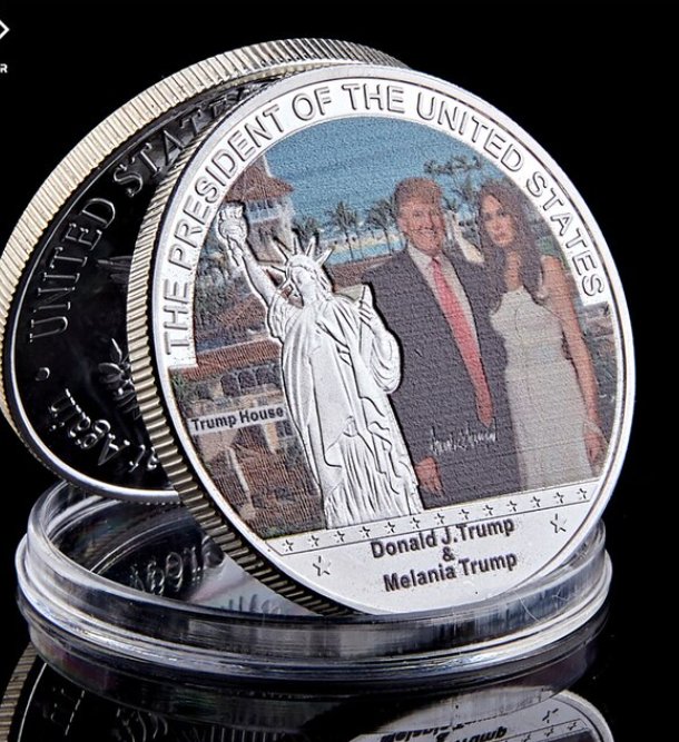 USA President Donald Trump And First Lady Gold Plated Celebrity ...