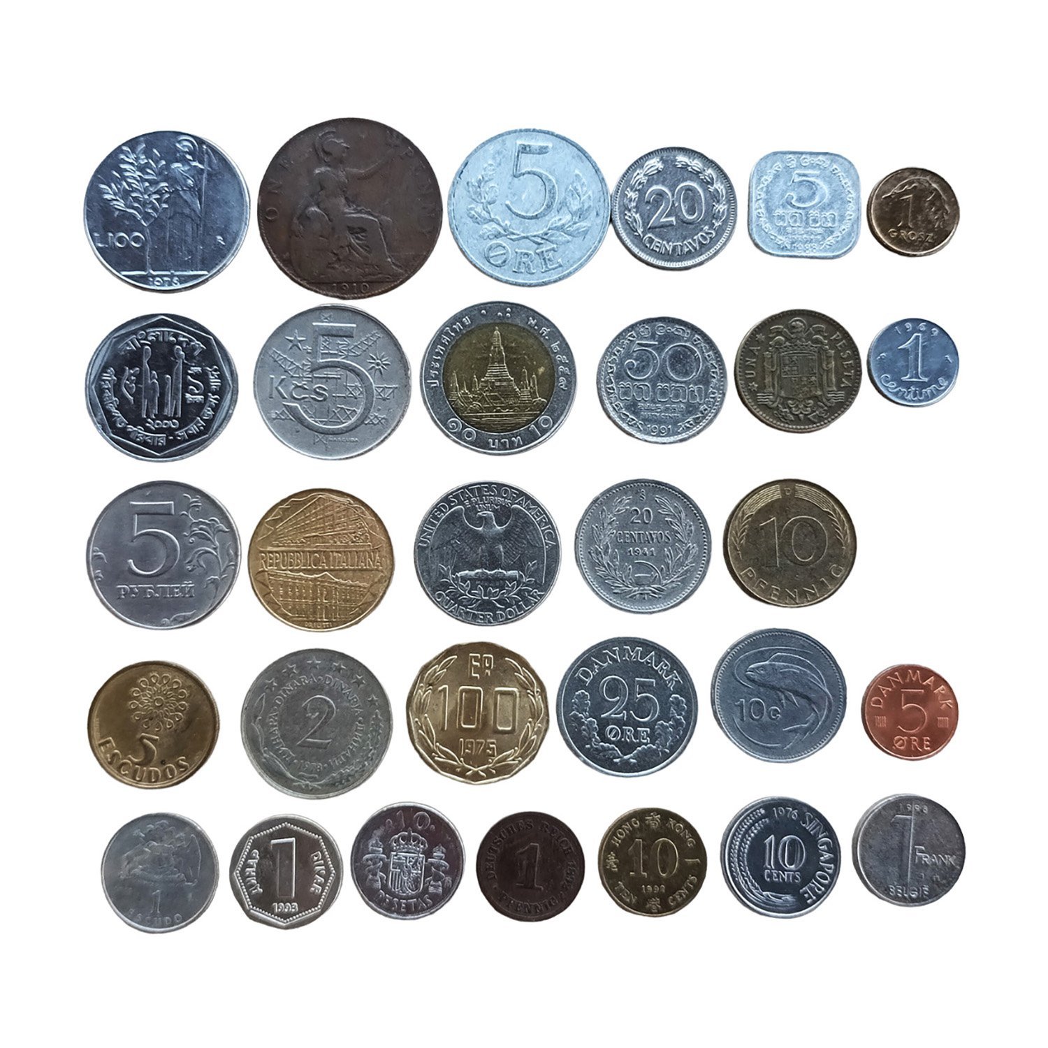 Coins of the World 30 Coins Lot Mix Foreign Variety & Quality 0277