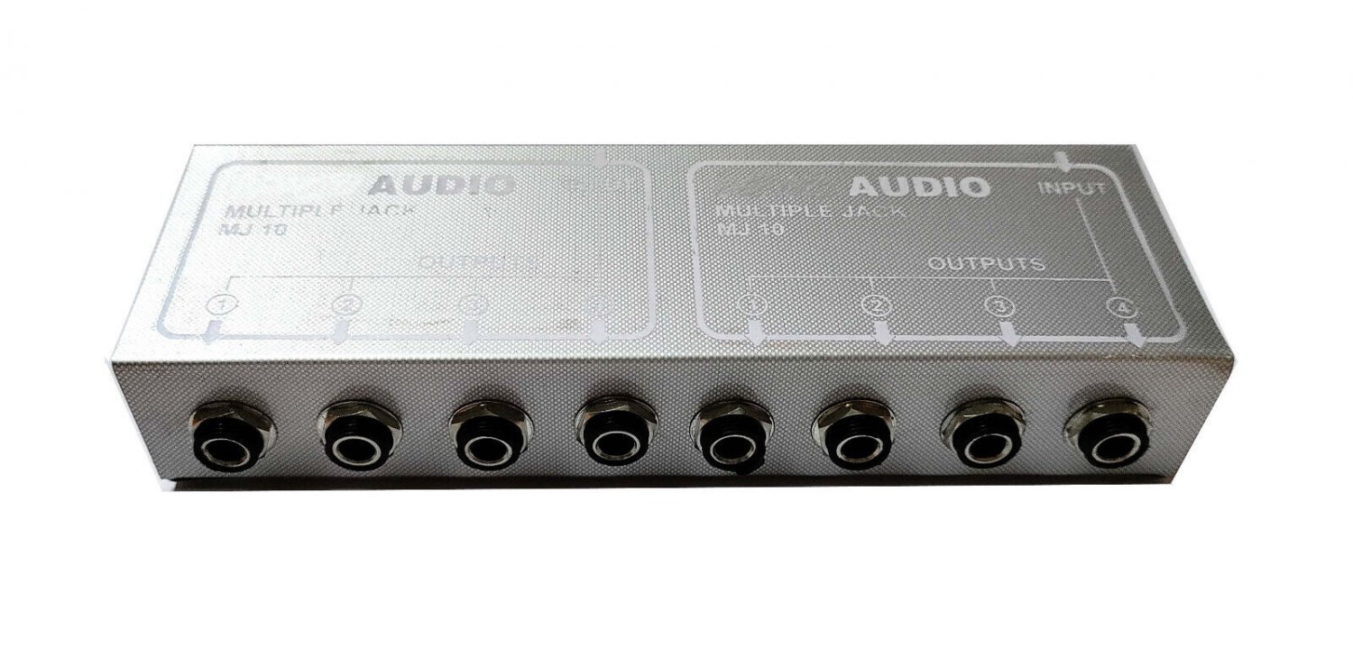 MJ-10 Multiple Jack 1 to 4 Channel Dual Splitter Mono Passive ...