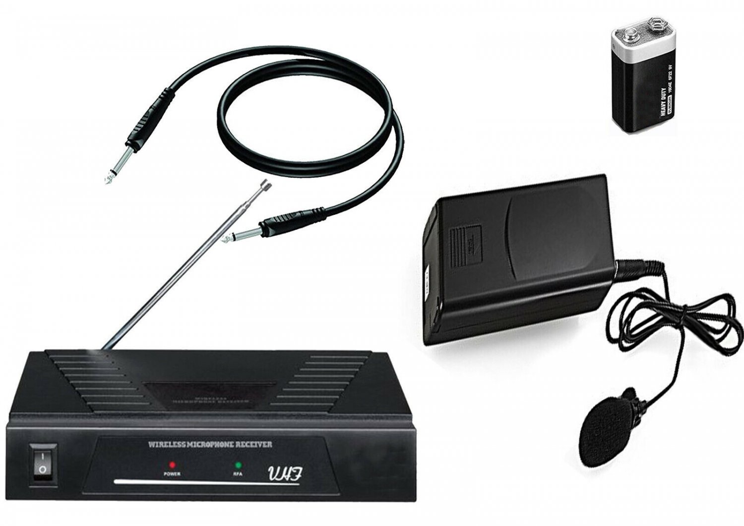 Professional LWM-325-A VHF Series Wireless/Cordless Collar Microphone
