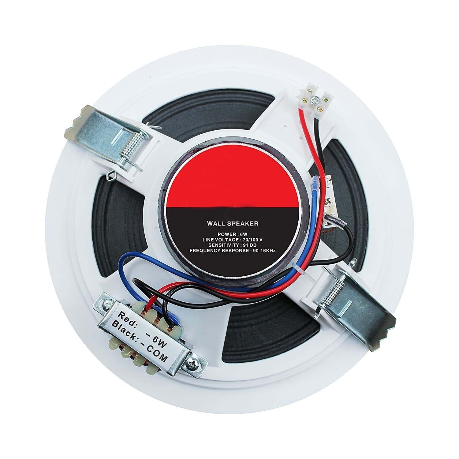 6.5 Inch Weather Proof 2-Way in-Ceiling/in-Wall Stereo ceiling Speakers ...