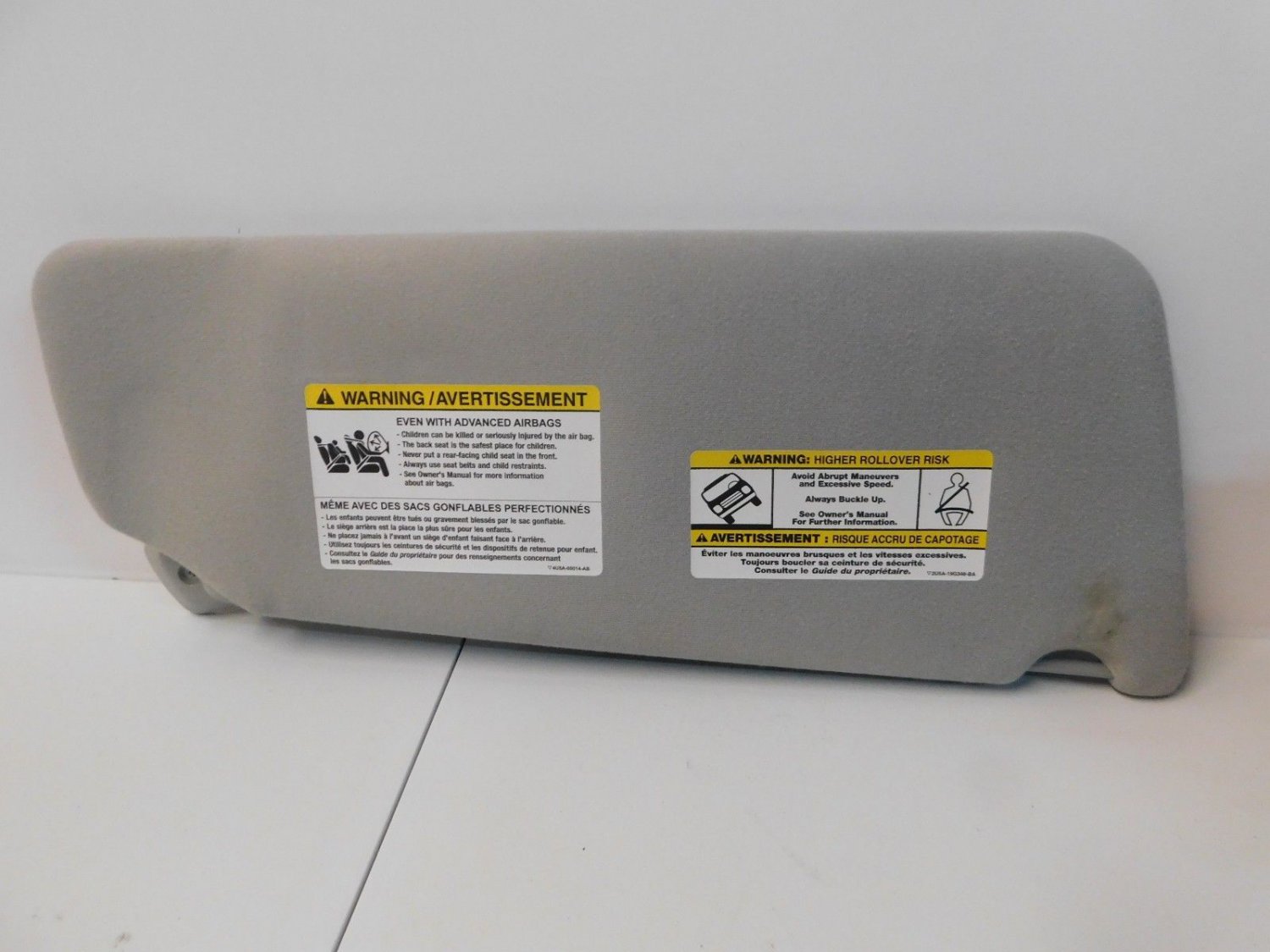 2004-2008 Ford F150 F-150 Driver Left Sunvisor Sun Visor Gray OEM N656