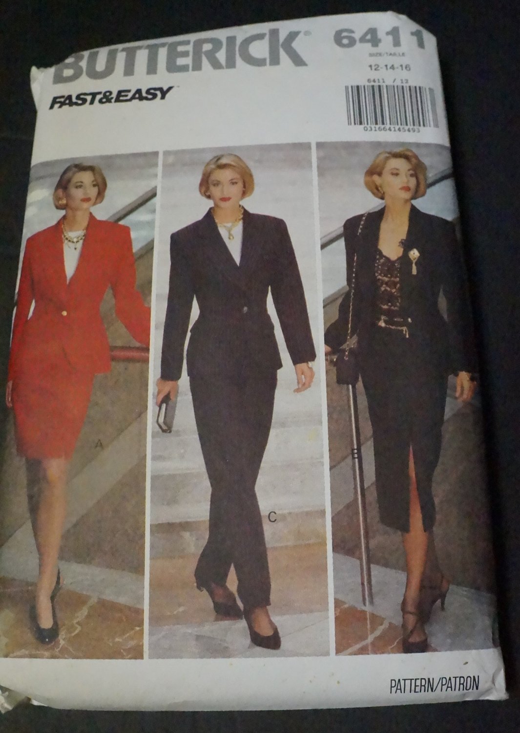 Butterick 6411 Women Business Career Sewing Pattern 12-16