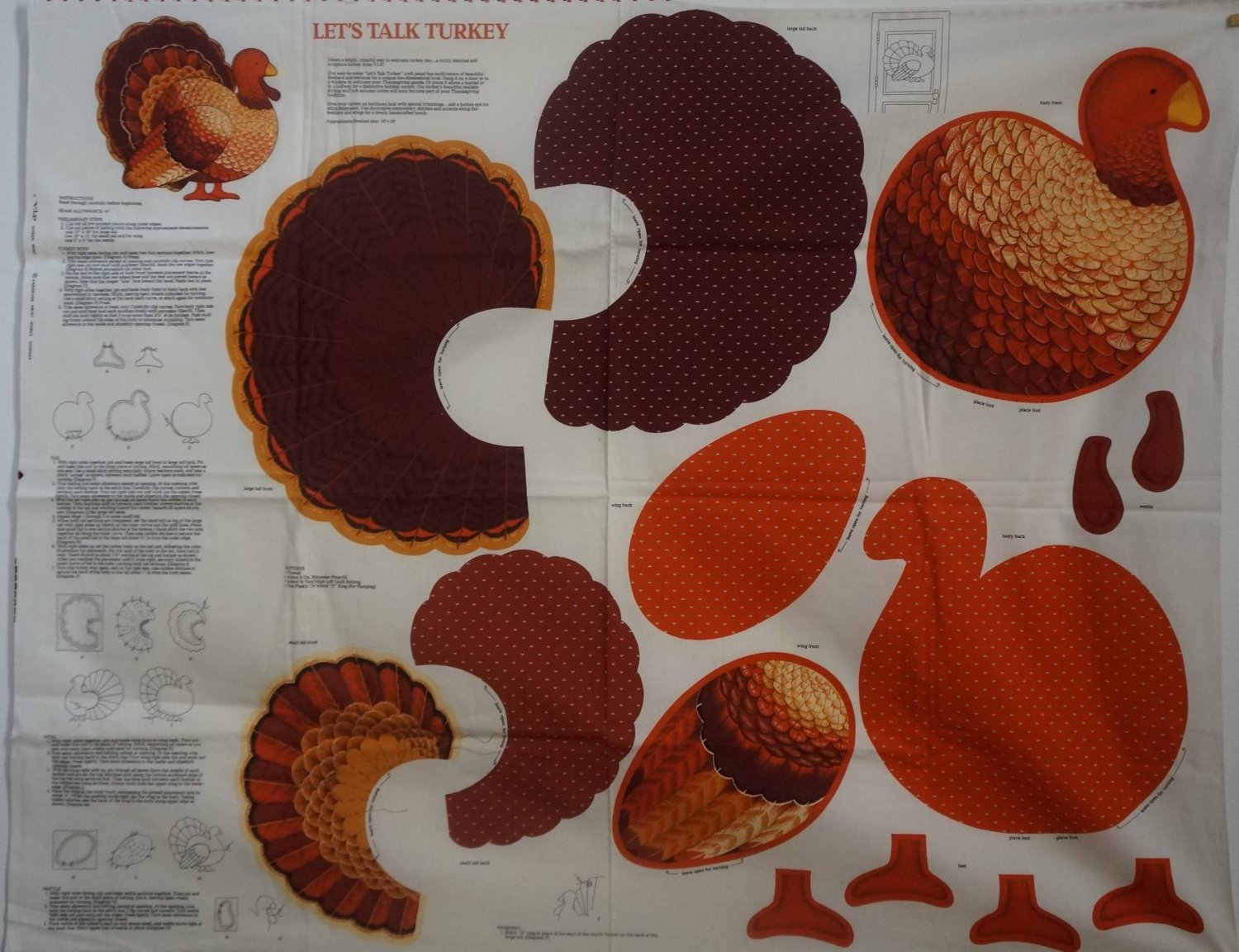 Let's Talk Turkey Doll Stuffed Soft Sculpture Thanksgiving Centerpiece ...