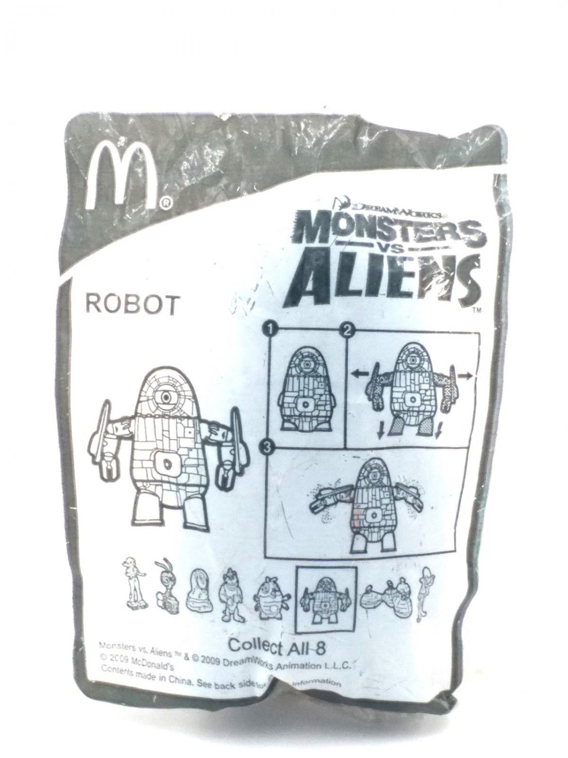 McDonald’s Monsters Vs Aliens Movie Happy Meal Toys Full Complete Set ...
