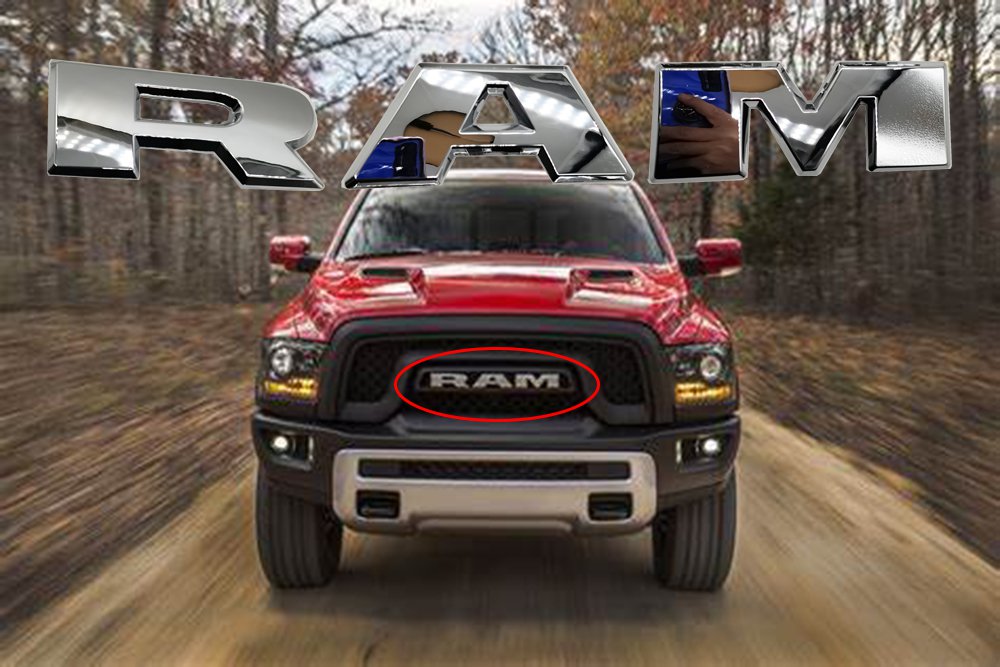 Chrome Front Grille Nameplate LETTERS for 19-21 DODGE RAM 1500 2500 ...