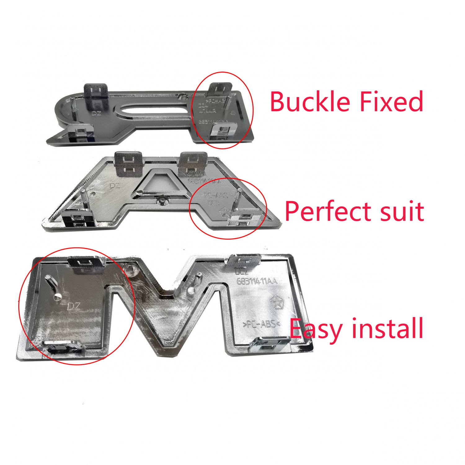 Chrome Front Grille Nameplate LETTERS for 19-21 DODGE RAM 1500 2500 ...