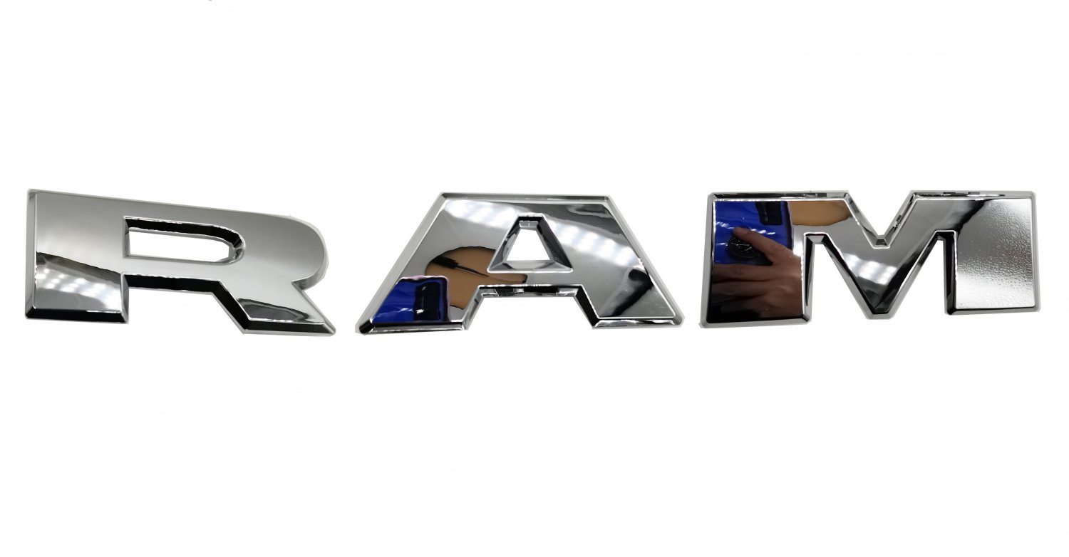 Chrome Front Grille Nameplate LETTERS for 19-21 DODGE RAM 1500 2500 ...