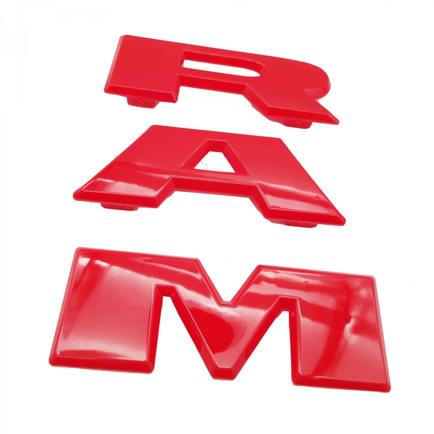 Gloss Red Front Grille Nameplate LETTERS 19-21 DODGE RAM 1500 2500 3500 ...