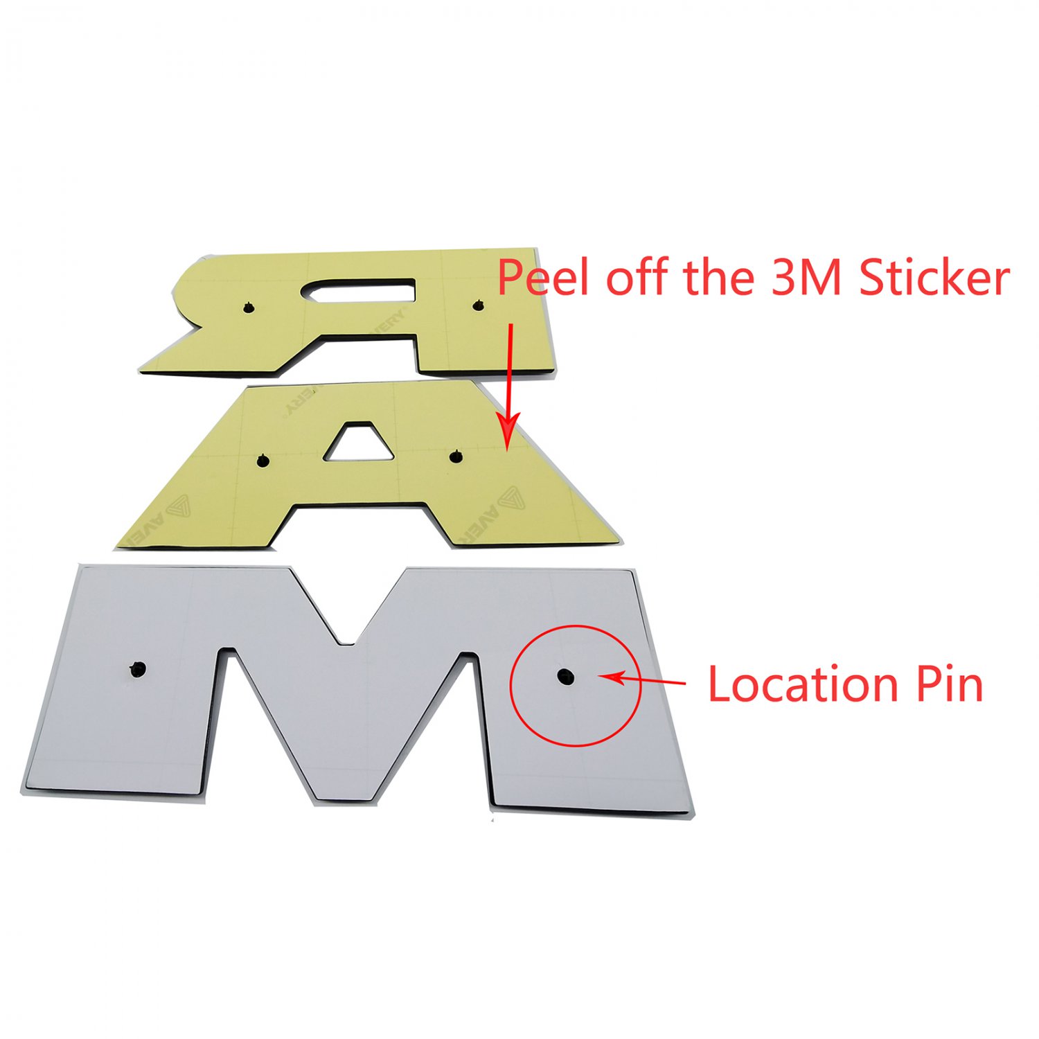 Matte Black tailgate letter Emblem Badge 68245544AE Dodge Ram 1500 DT ...