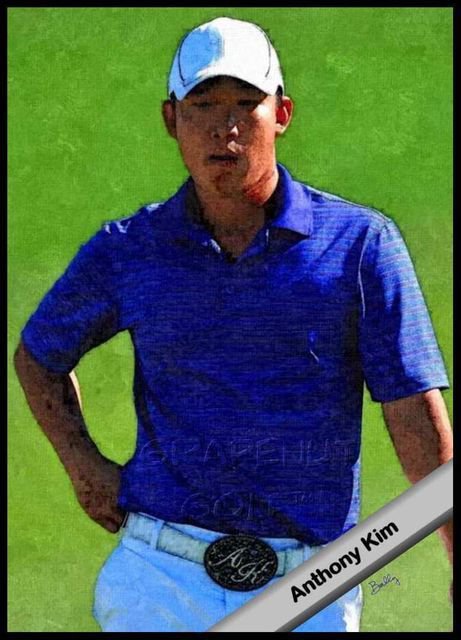 ANTHONY KIM 2011 BALLY ART PGA TOUR ROOKIE FIRST CARD #/10 OKLAHOMA SOONER
