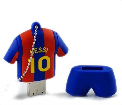 Messi Shirt Soccer FC Barcelona Football 16GB USB Flash Drive Memory Stick
