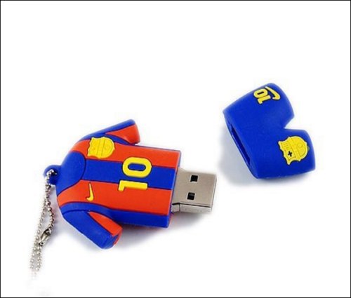 Messi Shirt Soccer FC Barcelona Football 16GB USB Flash Drive Memory Stick