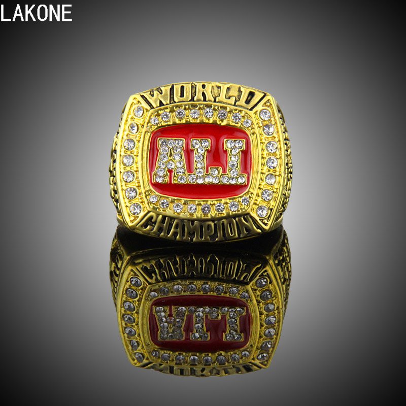 LAKONE Champions ring, 1956 1974 1978 Muhammad Ali Boxing Championship Ring