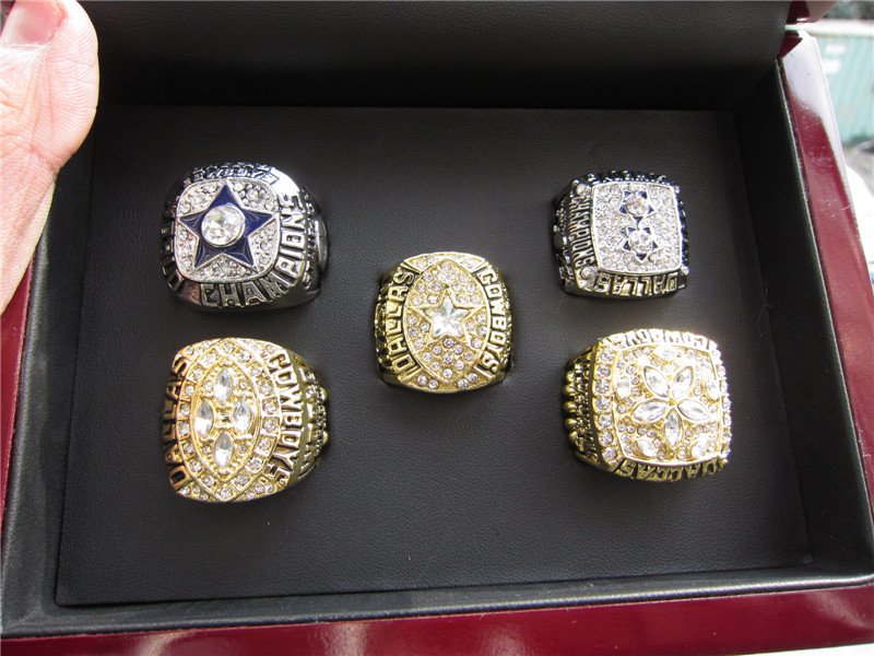 1971 1977 1992 1993 1995 Dallas Cowboys Super bowl Championship Ring five t