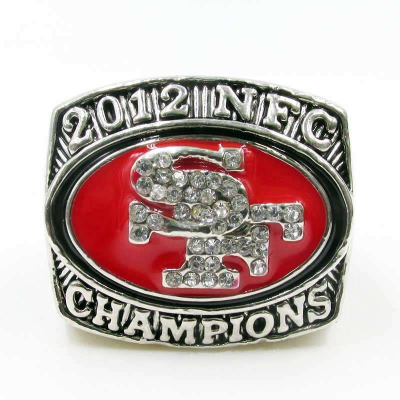 2012 NFC San Francisco 49ers World Championship Ring, sports fans ring, men