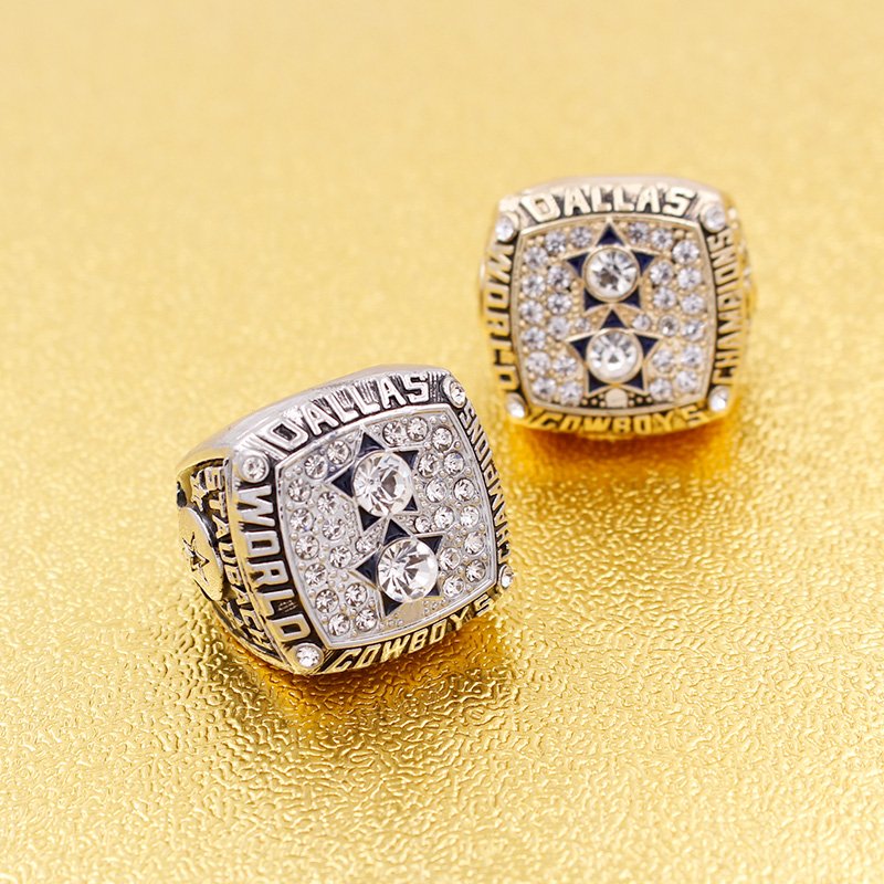 1977 Dallas Cowboys Championship Rings set men fashion gold and silver zinc
