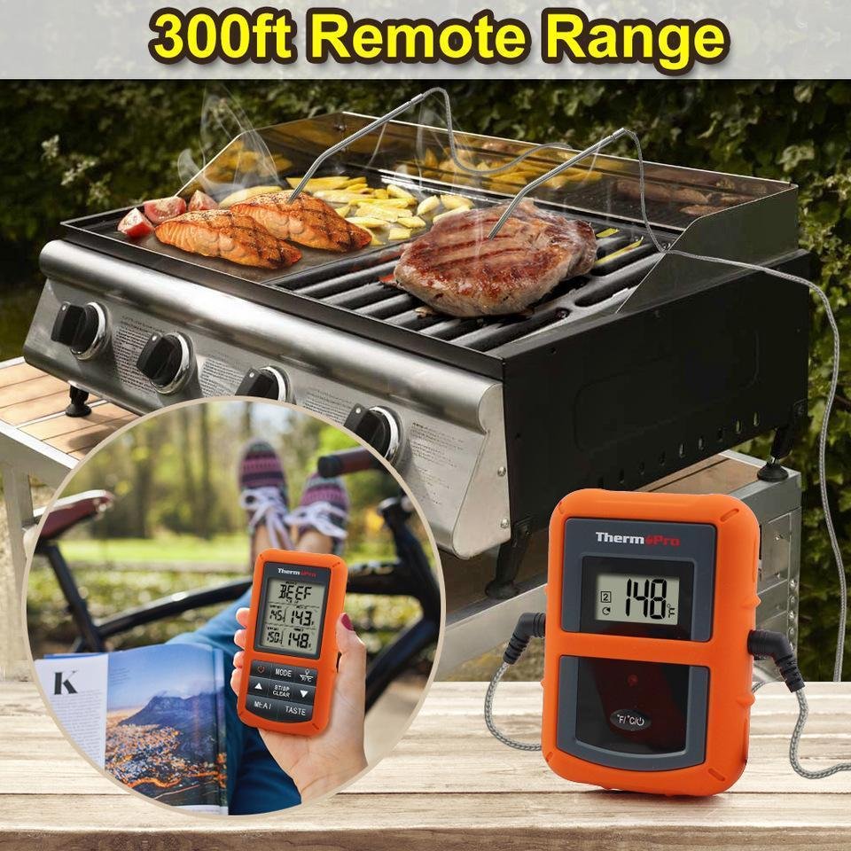 ThermoPro TP20 Dual Probe Remote Wireless Digital Cooking BBQ Smoker ...